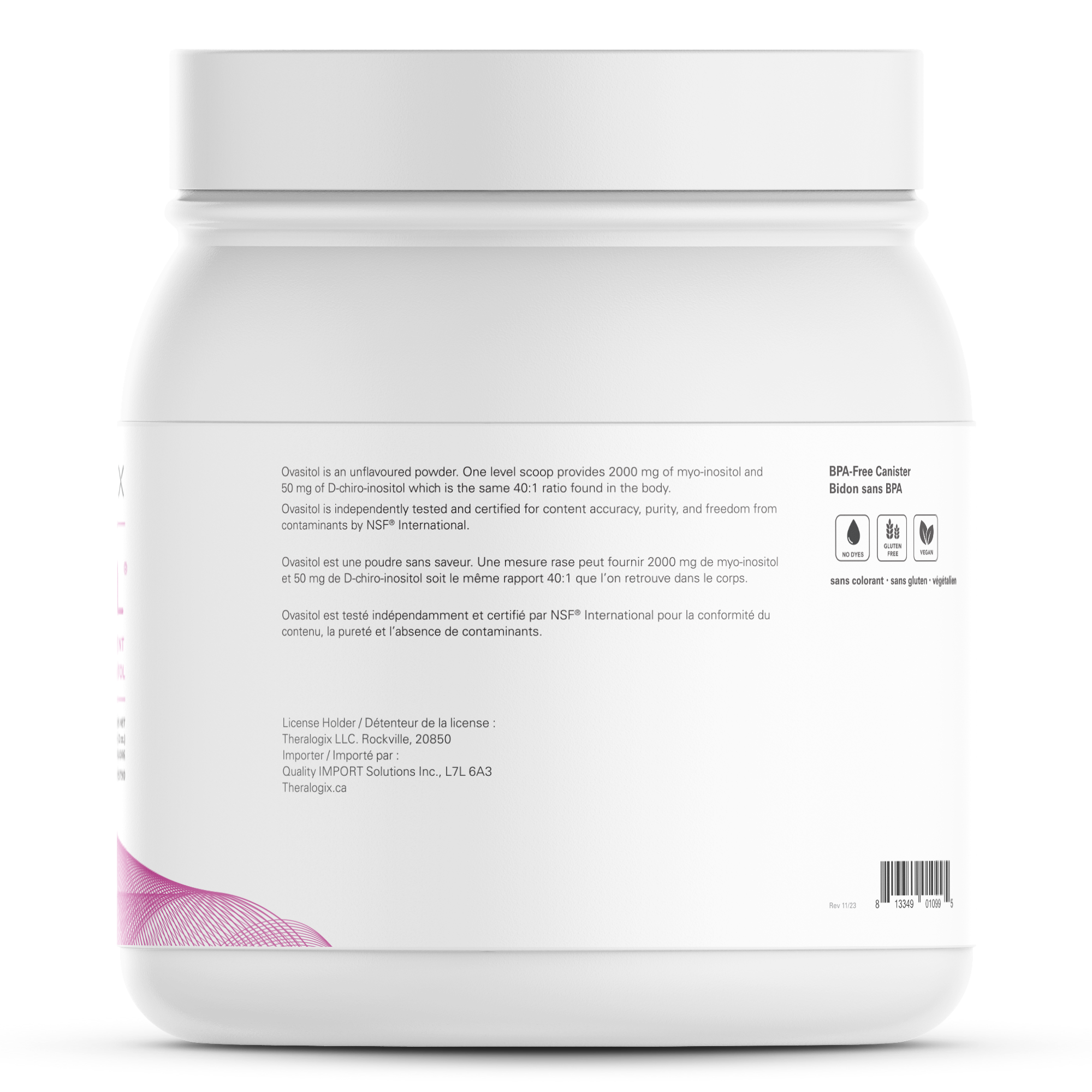Ovasitol Inositol Supplement by Theralogix – Theralogix Canada